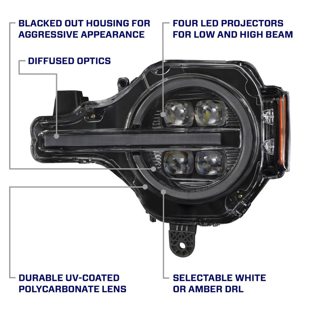 2021-2024 Ford Bronco LED Projector Headlights (pair) – RetroShopLLC